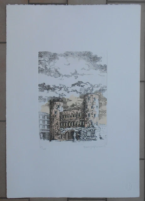 GIUSEPPE GROSSO INCISIONE Acquaforte Firmata E Numerata Torino Porte ...