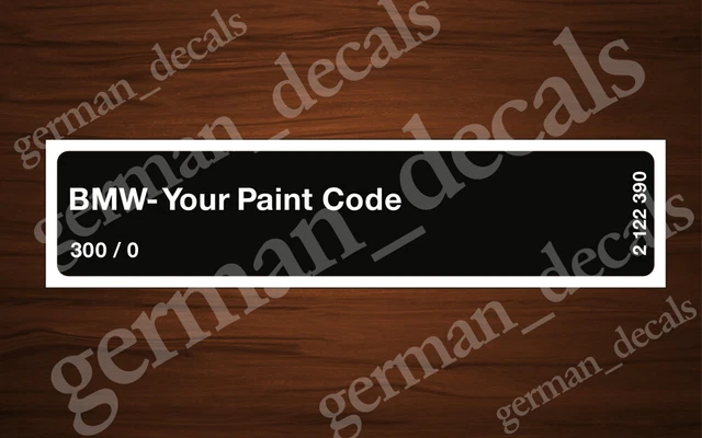 BMW AUTOCOLLANT PEINTURE Code Couleur E30 E31 E32 E34 E36 E38 E39 EUR 11,22 - PicClick FR