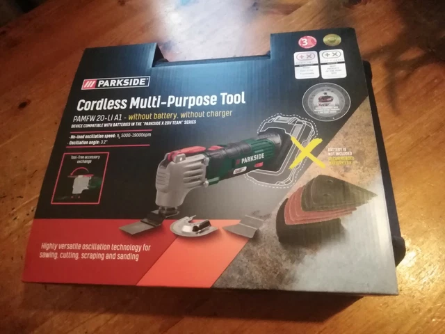 PARKSIDE CORDLESS 20V Multi - Purpose Tool, Includes 2Ah Battery and ...