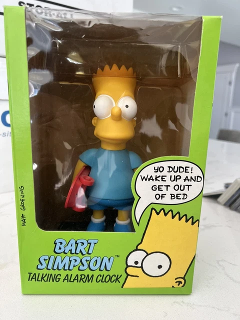 RARE BART SIMPSON Talking Alarm Clock 1997 NIB $85.00 - PicClick