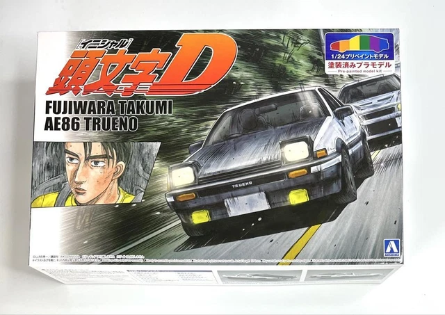 AOSHIMA INITIAL D Takumi Fujiwara AE86 Trueno 1/24 Pre-Painted Model ...