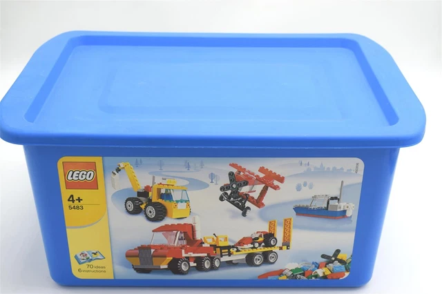 LEGO BLUE GRANDE Scatola Portaoggetti Vuota Impilabile 2005 Vintage ...