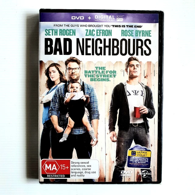 BAD NEIGHBOURS DVD 2014 Comedy, Zac Efron, Seth Rogan, Rose Byrne ...