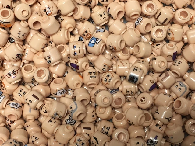 LEGO BULK MINIFIGURE Lot 50 Flesh Heads Male Female Mixed Lot Star Wars ...