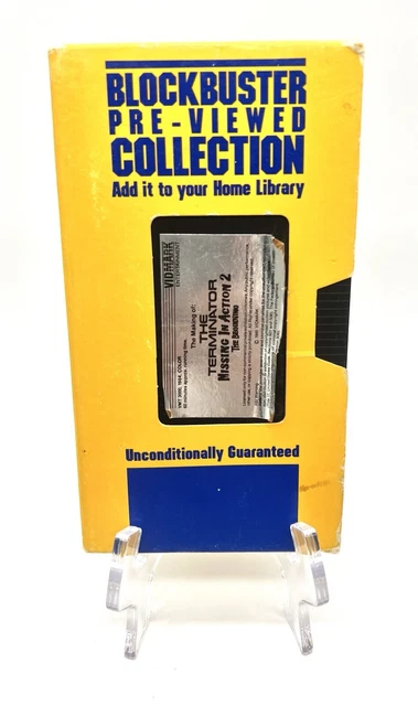 BLOCKBUSTER VIDEO PRE-VIEWED VHS Collection The Terminator 2 Making of ...