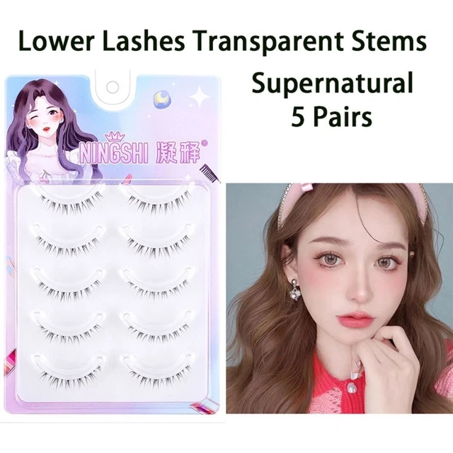 SMALL DEVIL EYELASH Extension Transparent Stems One-piece Fake Lashes ...