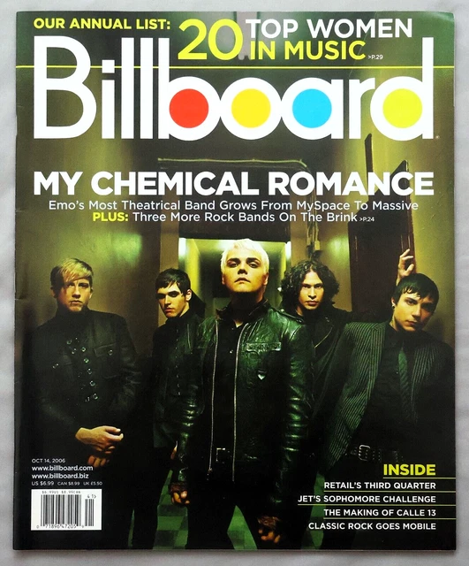 BILLBOARD MAGAZINE: OCT. 14, 2006. My Chemical Romance on cover. Black ...