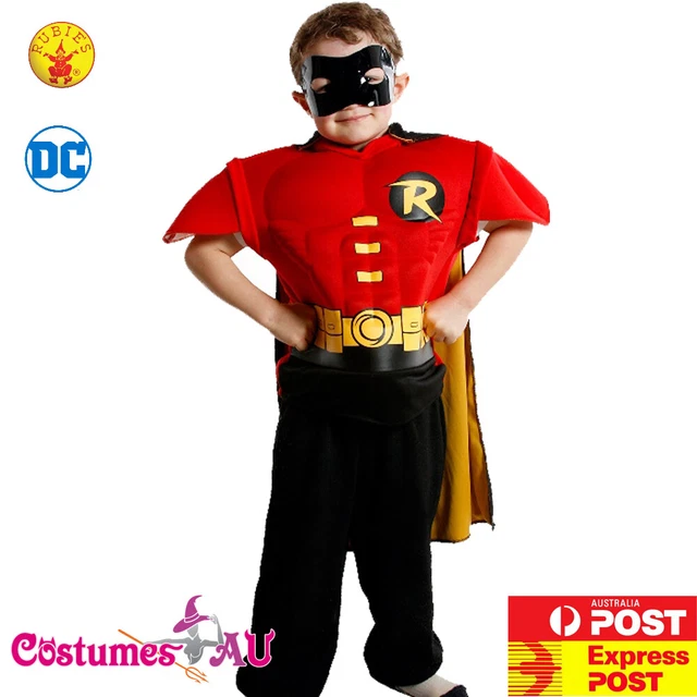 LICENSED BOYS ROBIN Eva Costume Superhero Child Kids Book Week DC ...