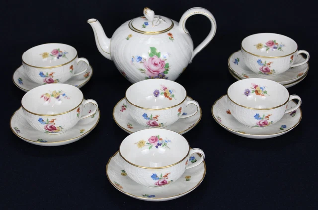 HUTSCHENREUTHER FORM DRESDEN Moritzburg Teeservice 14-tlg. Tasse Kanne ...