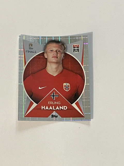 TOPPS ROAD TO Nations League 2022 Erling Haaland Foil Sticker No 61 £3. ...