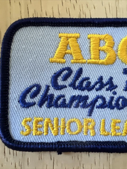 VINTAGE ABC CLASS “A” Senior League Bowling 🎳 Champion Patch $5.91 ...