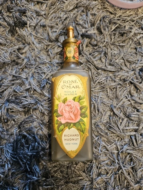 EMPTY ANTIQUE RICHARD Hudnut Rose of Omar Toilet Water Bottle EUR 52,72 ...