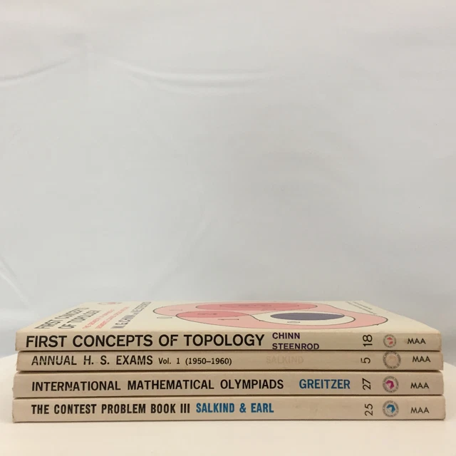 MAA NEW MATHEMATICAL Library Contest Exams Olympiads Topology 1960s-70s ...