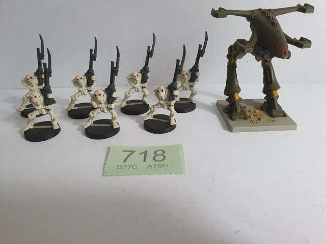 WARHAMMER 40K SPACE CRUSADE ANDROID NECRON x 7 + DREADNOUGHT + WEAPONS ...