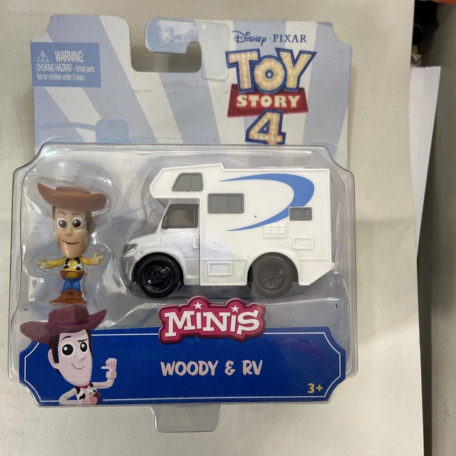 DISNEY PIXAR TOY Story 4 Woody Mini Figure with RV Vehicle Collectible ...