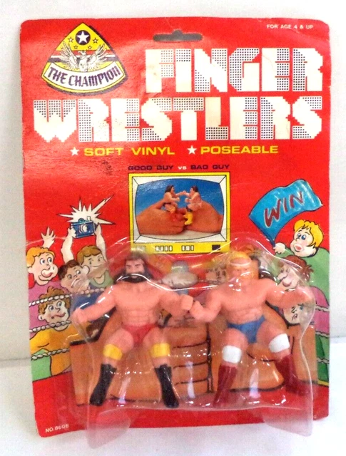 *RARE* VINTAGE 1980'S The Champion Finger Wrestlers Wwf Hulk Hogan ...