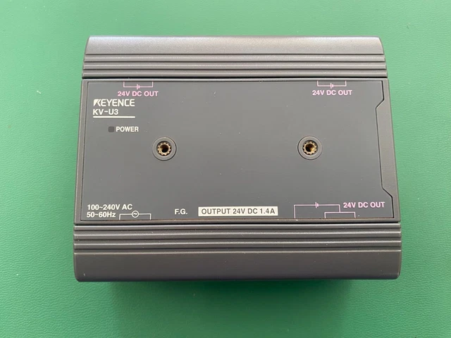 KEYENCE KV-U3 POWER Supply 100-240AC 24VDC Tripple Output DIN Rail ...