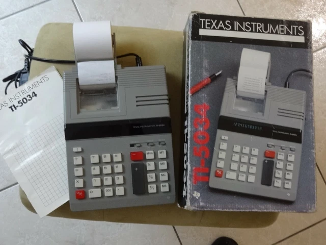 TI-5034 CALCULATRICE IMPRIMANTE à affichage Texas Instrument EUR 18,00 ...