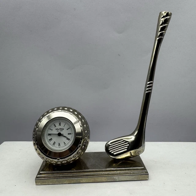 WM WIDDOP MINIATURE Clock Golf Ball and Club Collectible Silver £8.99 ...