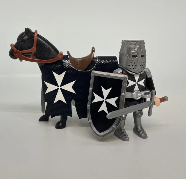 PLAYMOBIL TEMPLAR CUSTOM Crusader knight Templar Chevalier Templier ...