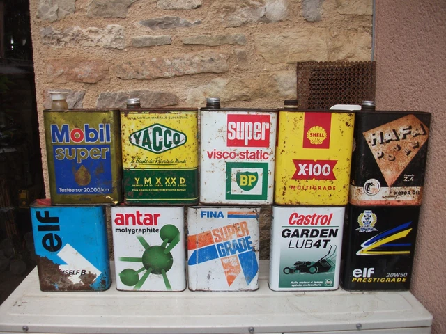 10 ANCIEN BIDONS d'huile collection 2 litres EUR 19,50 - PicClick FR