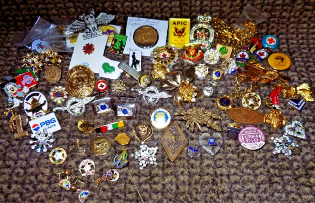 LARGE FRATERNAL ORG. Pins, Collectible pins, various items out of my ...