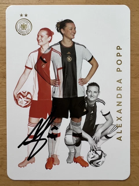 ALEXANDRA POPP AK DFB Frauen WM 2023 Autogrammkarte original ... ALEXANDRA POPP AK DFB Frauen WM 2023 Autogrammkarte original ...