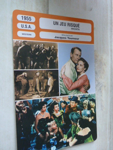 FICHE CINEMA ,1955,UN jeu risqué,wichita ,jacques tourneur,joel McRea ...