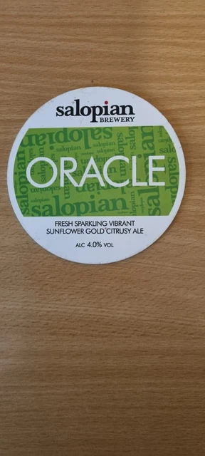 1 SALOPIAN BREWERY Oracle Pump Clip Badge £2.08 - PicClick UK