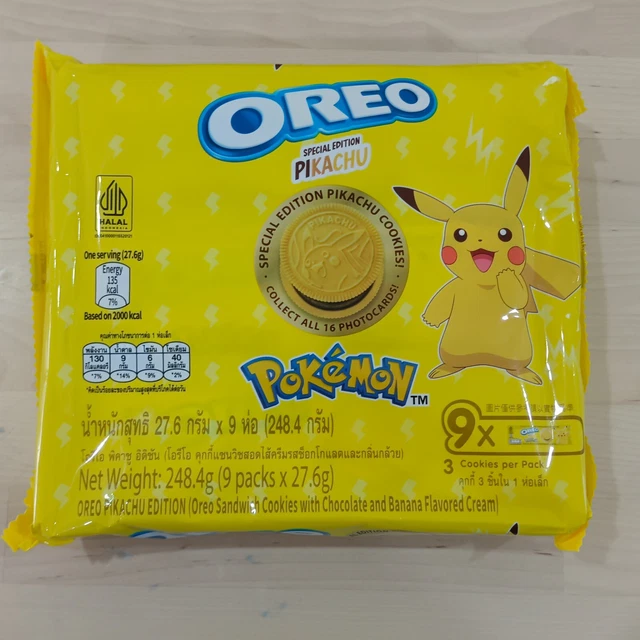 EDIZIONE LIMITATA POKÉMON Pikachu Oreo Banana Cioccolato Multi Pack ...