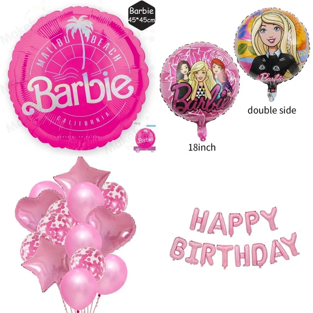 BARBIE BIRTHDAY BALLOONS Helium Party Barbie Doll Balloons Princess ...