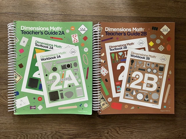 GUIDES DE L'ENSEIGNANT Singapore Math Dimensions Math 2A & 2B EUR 39,36 ...