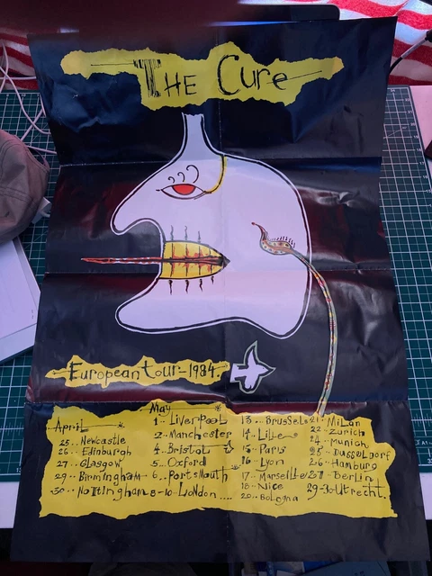 THE CURE 1984 A2 Tour Poster Folded with creases but no tears. £10.00 ...