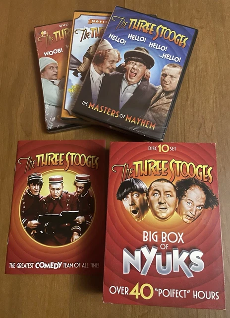 NEW THE THREE Stooges Big Box of Nyuks 10 DVD Set Classic Comedy Movies ...