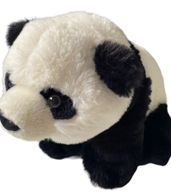 WILD REPUBLIC PANDA Bear 14” Plush Stuffed Animal Realistic Black ...