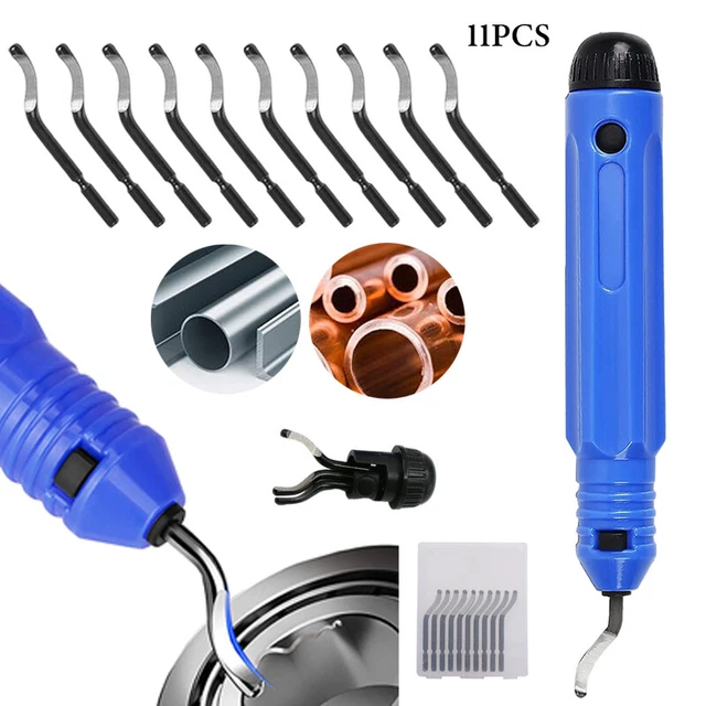 DEBURRING TOOL 11PCS Rotary Deburr Blades Set Metal Kit for Wood Copper ...