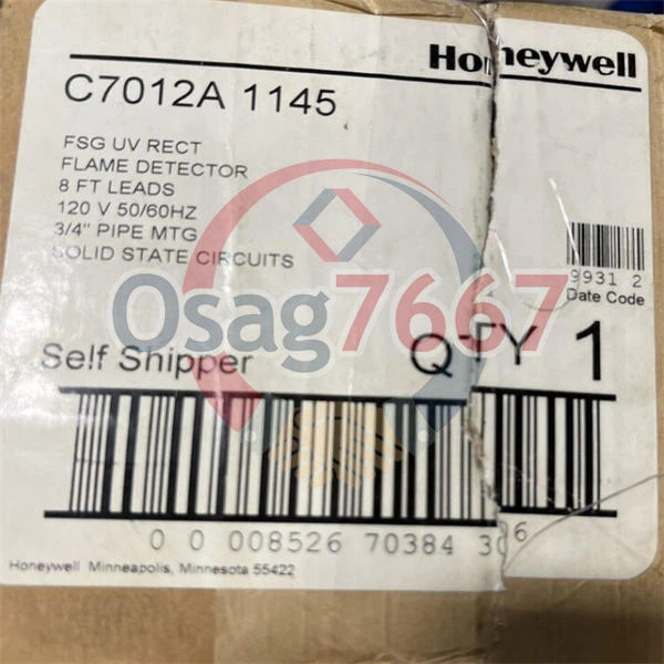 ONE HONEYWELL FLAME Detector C7012A1145 C7012A 1145 NEW $2,884.69 ...