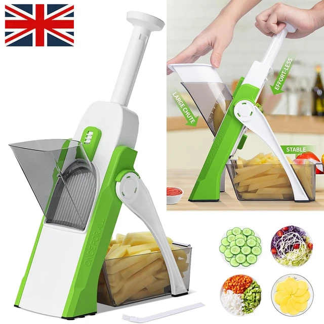 SAFE MANDOLINE VEGETABLE Slicer Adjustable Vegetable Chopper Mandolin ...