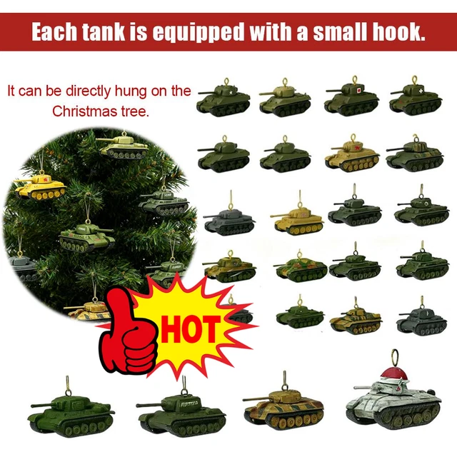 WWII -TANK ADVENT Calendar 2025, 2D Acrylic 24 Days Christmas Countdown ...