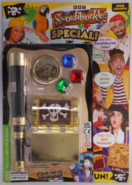 CBEEBIES SWASHBUCKLE SPECIAL magazine #1 2023 Stickers 7 Pirate Toys £ ...