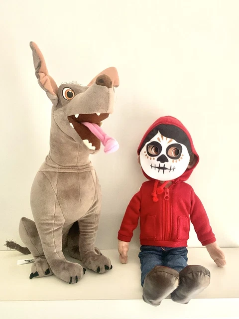 DISNEY PARKS STORE DANTE & MIGUEL Plush Coco Soft Cuddly Toy Dog & Mask ...
