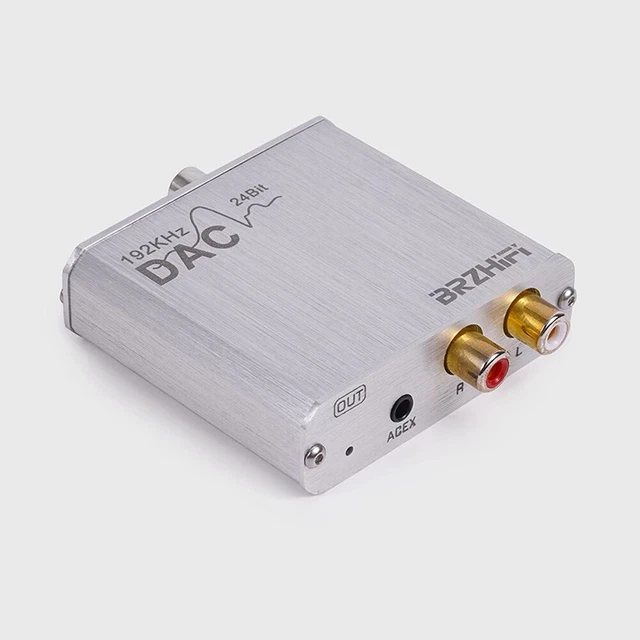 COAXIAL FIBER OPTIC Audio Converter Digital Analog Signal Line Decoder ...