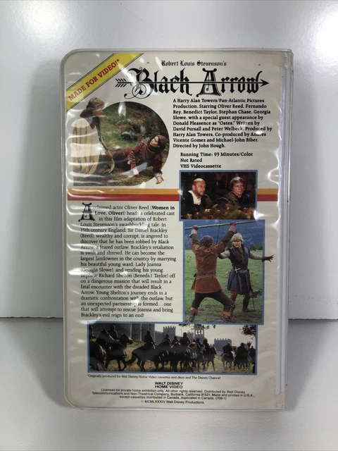 VINTAGE DISNEY VIDEO "BLACK ARROW" VHS Collectible Clamshell £47.36 ...