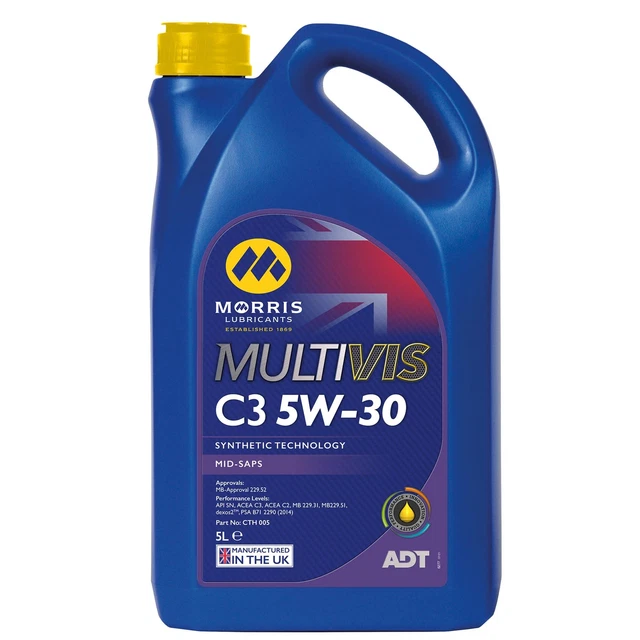 5W30 FULLY SYNTHETIC Engine Oil Morris Multivis ADT Mid Saps C3 dexos2 ...