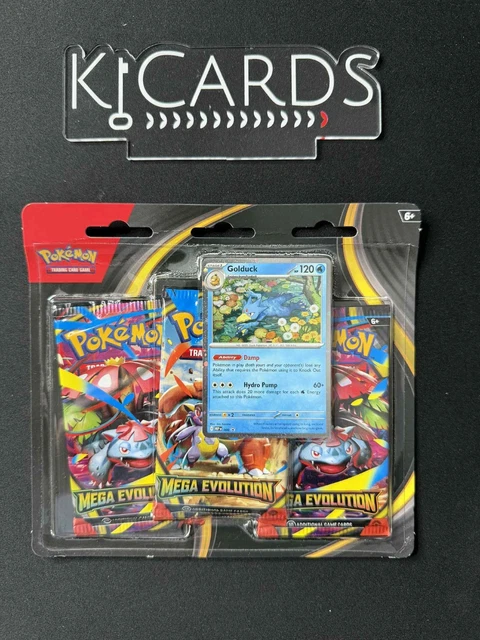 POKEMON TCG | Mega Evolution 3 Pack Blister Golduck Promo Card | New ...