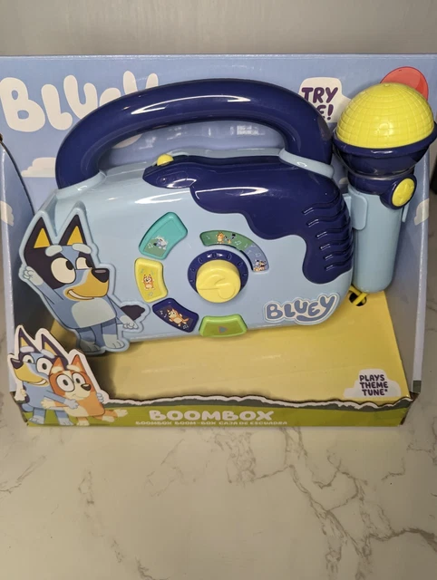 BLUEY SING ALONG Boom Box with Microphone Kids Music Interactive Toy ...