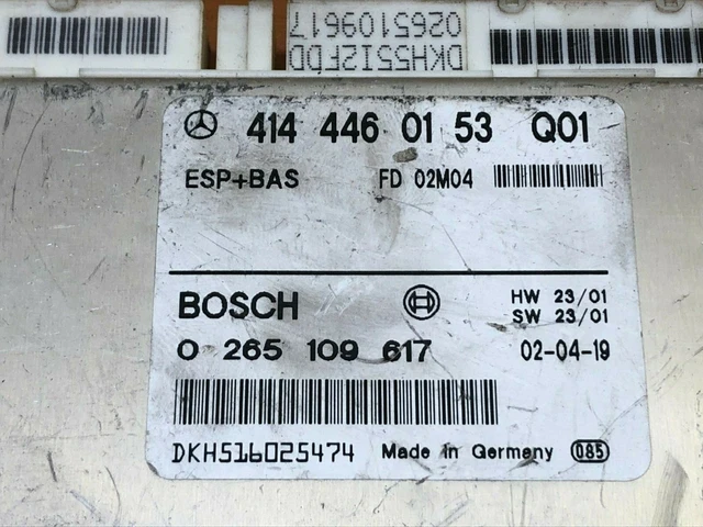 MERCEDES BENZ ESP Bas Control Module Unit Ecu Bosch 0265109617 ...
