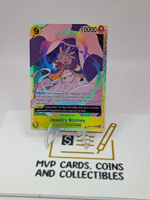 ONE PIECE OP13-108 Jewelry Bonney SR (Super Rare) English £3.65 - PicClick UK
