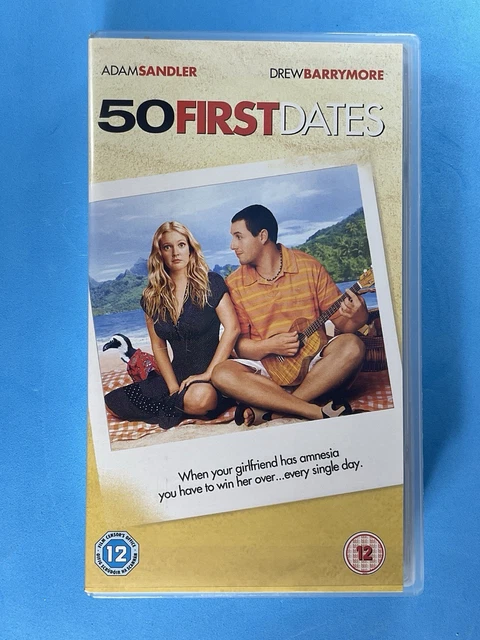 50 FIRST DATES - Adam Sandler - Drew Barrymore - PAL VHS Video Tape £3. ...