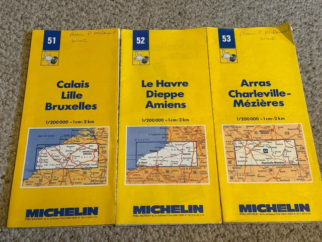 MICHELIN PAPER MAPS Of France Collection (three Maps) £6.82 - PicClick UK